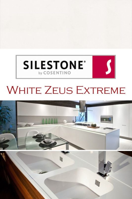 Silestone White Zeus Quartz Countertops for Kitchen Remodel